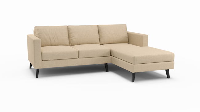 Wilfred Sectional Right Arm Chaise 102 x 72 Latex Eco Friendly STYLNN Eco Orange